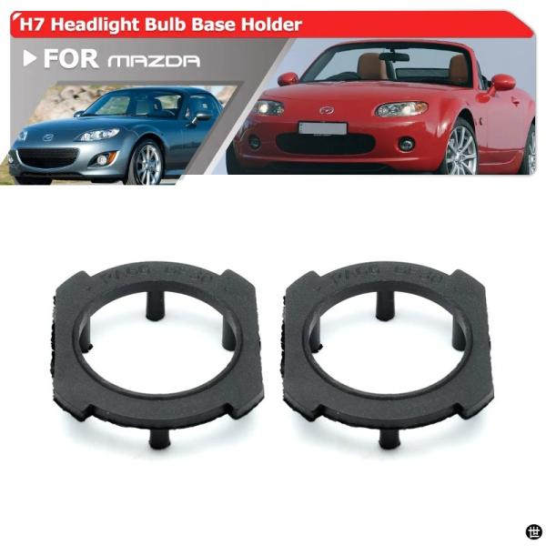 OE-SPEC H7 LED ヘッドライト電球ベースホルダーマツダ 2 3 5 6 CX-7 MX-5 MK3 NC RX-8 スズキグランドヴィターラ H7 アダプタリテーナ