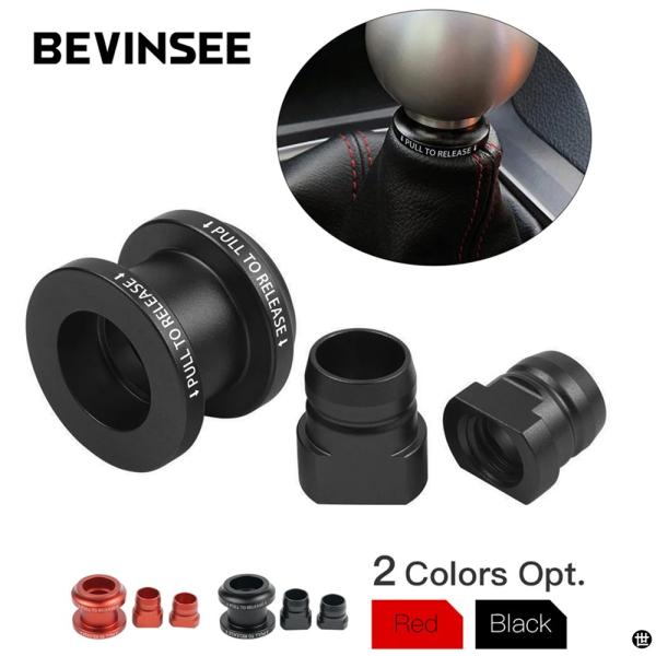 BEVINSEE ほとんどのホンダ アキュラ用シフト ブーツ カラー、6061-T6 アルミニウム合金 機械加工 特徴: 【アルミニウム合金】実質的に重量のないプレミアム 6061-T6 アルミニウム製【洗練された外観】ノブとシフト ブーツ...