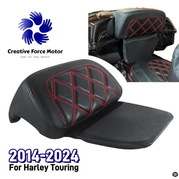 説明:CHOPPED RAZOR ツアーパック バックレスト パッド バイク トランク COSHION ハーレー ツーリング CVO ロード キング エレクトラ ストリート グライド FLHXSE 2014-2024 用製品名: ツアー パ...