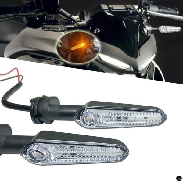 ヤマハ YZF R15 R25 R3 R125 MT25 MT03 MT-07 MT15 MT10 バイク LED ウィンカーライトインジケーターフラッシャーランプ用説明:-状態: 新品 - 素材: ABSアクリルPU - 位置: フロント...