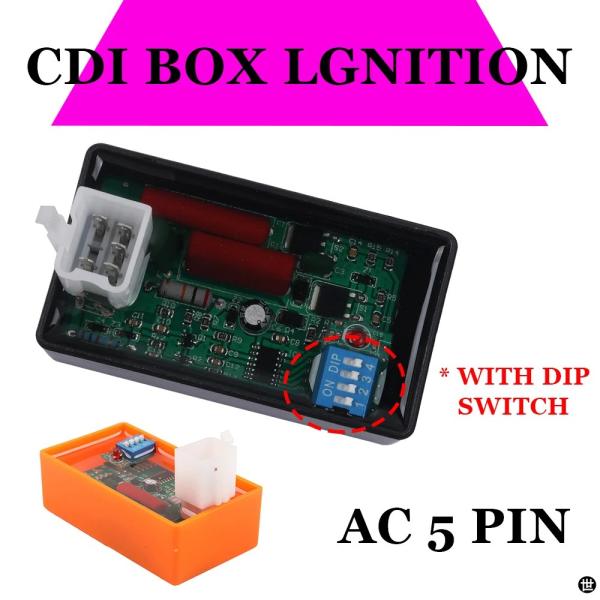 DIP スイッチ EX5 付きバイク CDI CDI レーシング C100 競技レーシング AT110 C90 BIZ100 AC 5 ピン CDI ユニット GN5ロックンロール爆竹用 MINI TR50F TR100F DAFRASUP...