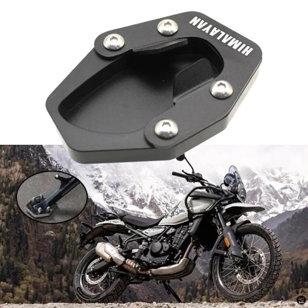 ロイヤルエンフィールドHIMALAYAN450 2024 2025 キックスタンドフットサイドスタンド拡張パッドサポートプレート用バイクアクセサリー仕様:状態:100%新品材質:T6 6061アルミニウム、ステンレス表面仕上げ:陽極酸化処理...