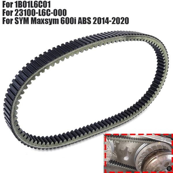 ドライブベルトトランスファーベルトクラッチベルト状態：100％新品色：図のように材質：高品質ゴムパッケージ内容：1個装備品：OEM用：1B01L6C01OEM用：23100-L6C-000SYM MAXSYM 600I ABS用2014-2...