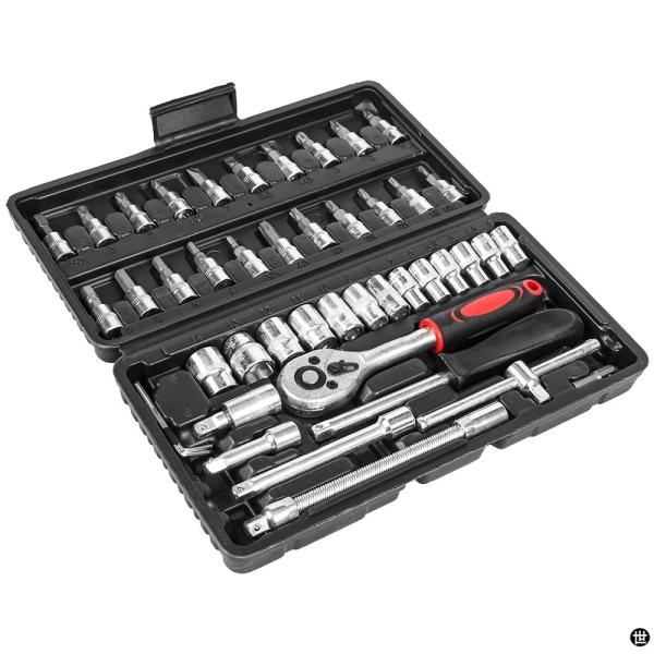 説明:シェルカラー:ブラックシェルサイズ:240*125*45MM主材料:クロムバナジウム鋼数量:46個セット46個パッキングリスト:フラワータイプ六角ソケット:T10T15T20T25T30T40平頭六角ソケット:H3H4H5H6H7H8...