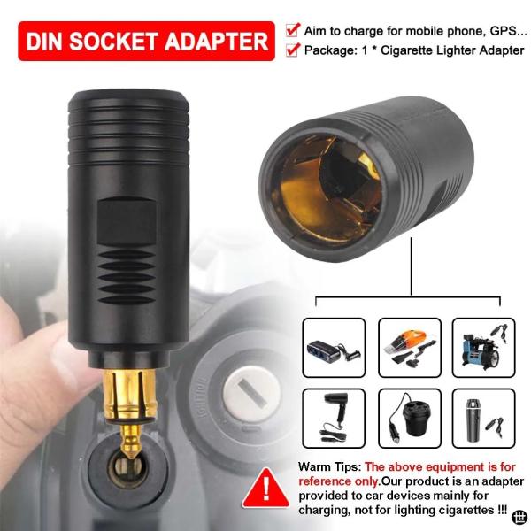 DC 12V-24V EU プラグ シガーライター BMW R1250GS R1200GS DIN HELLA バイク充電器ソケットコンセントから車のアダプターに変換説明: 1.状態: 新品2. 素材: ABS + 銅3. カラー: ブラッ...