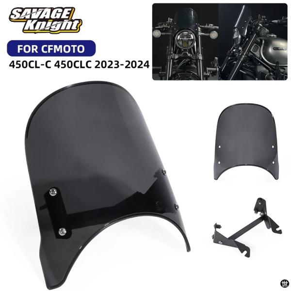バイクアクセサリーウィンカーフロントガラスフロントガラス CFMOTO 450 CLC CL-C 2023 2024 製品: 新品 2024 フロントガラス素材: PC 風防加工：スチールダイカスト フロントガラス表面処理: 原材料の表面を...