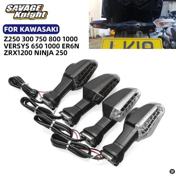 バイクウィンカーライト用カワサキZ250 Z300 Z750 Z800 Z1000 VERSYS 650 1000 ER6N ZRX1200 ニンジャ 250フラッシャーウインカー状態: 100%新品 取り付け位置: フロントまたはリア カ...
