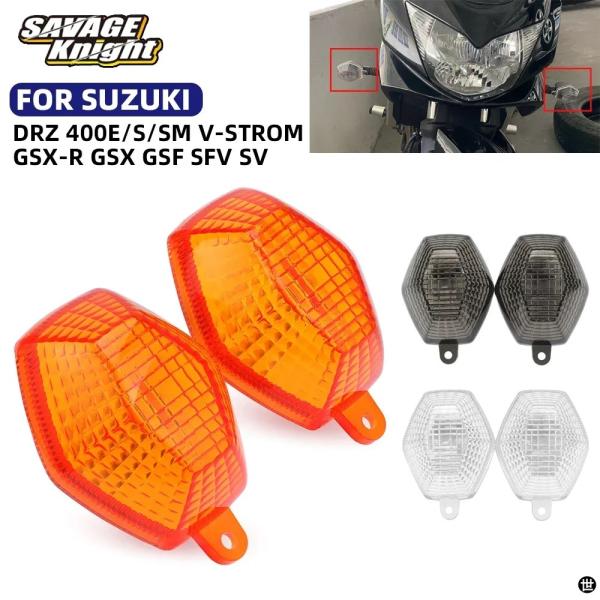 ウィンカーライトレンズスズキ GSX DL 650 1250 V ストローム SFV SV 650 1000 NS DRZ400 バイクアクセサリーインジケータランプカバー状態:  新品製品素材: アクリル製法：鋼型ダイカスト表面処理：原材...