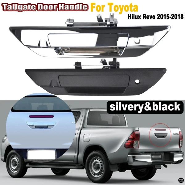 車のテールゲートリフトゲートトランクハンドルカメラリアビュー HD トヨタハイラックス REVO 2015-2022 クローム