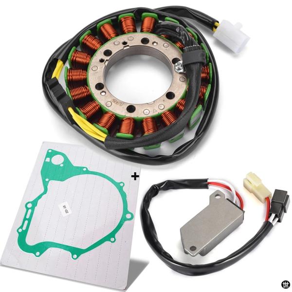 特徴：状態：100％新品ハイクラスの品質と非常に耐久性色：画像としてFITMENTSTATOR OE2GV-81420整流器、レギュレーター OEM2X-81960-A1ガスケット、発電機カバー OE3BT-15451-00ガスケット、ジェ...