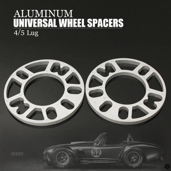 汎 5MM 合金ホイールスペーサー シムプレート 45 スタッドフィット 2枚適合車種：汎カー製品概要：名称：ホイールアダプターハブホイールフランジスペーサーホイールガスケット材質：合金カラー：シルバーPCD：4X100 4X114.3 5...