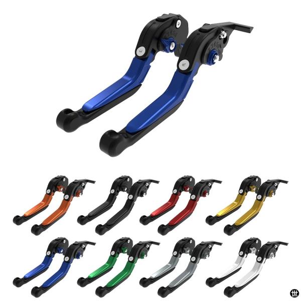 特徴：ブレーキ＆クラッチレバーは、折りたたみ式、伸縮式、そして調整式という新機能を搭載しています折りたたみ式は、転倒や衝突時にレバーが折りたたまれるため、万が一の事故によるレバーの破損を防ぎます伸縮式は、個人の好みに合わせて長さを9CM(シ...