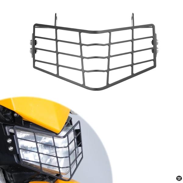 バイクヘッドライトガード説明状態：新品、高品質素材：アルミニウム合金製、強力なレーザーカット加工で、頑丈で耐久性に優れています取り付け：説明書なしで簡単に取り付けられます耐久性のあるチタンパウダーコーティングで、色あせや錆びに強いです機能：...