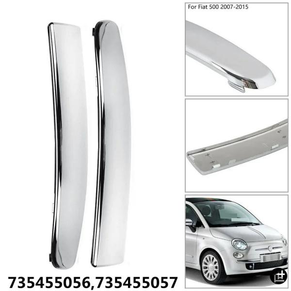 フィアット 500 2007 - 2015 クロームシルバー フロントバンパー ロアトリムモールディング 左右パッケージ内容:フロントバンパー ロアトリムモールディング 左右 X 1適合車種:フィアット 500 2007 - 2015 仕様...