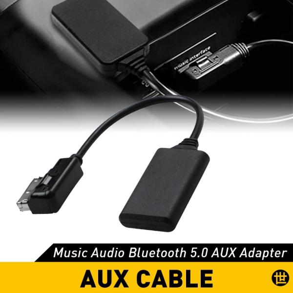 アウディ A1 A3 A4 A5 A6 A7 A8 Q3 Q5 Q7 RS4 S6 S7アクセサリー 車載BLUETOOTH音楽インターフェースAUXオーディオケーブルアダプター ブラック 1個仕様：1.色：黒2. 材質：プラスチック3. ...