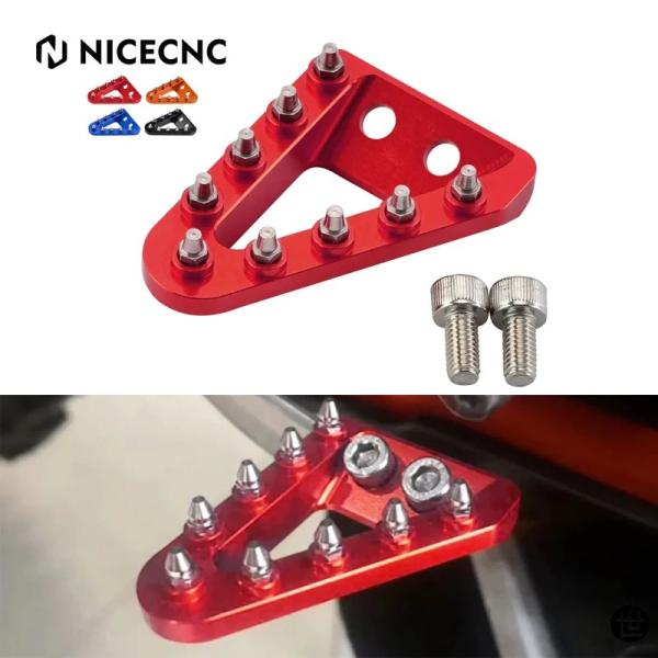 NICE リアブレーキペダルチッププレート GASGAS EC EX MC 125 250 300 250F 350F 450F 2021-2023 用新デザインのブレーキペダルステッププレート(アルマイト加工、オレンジブルーブラック)--...
