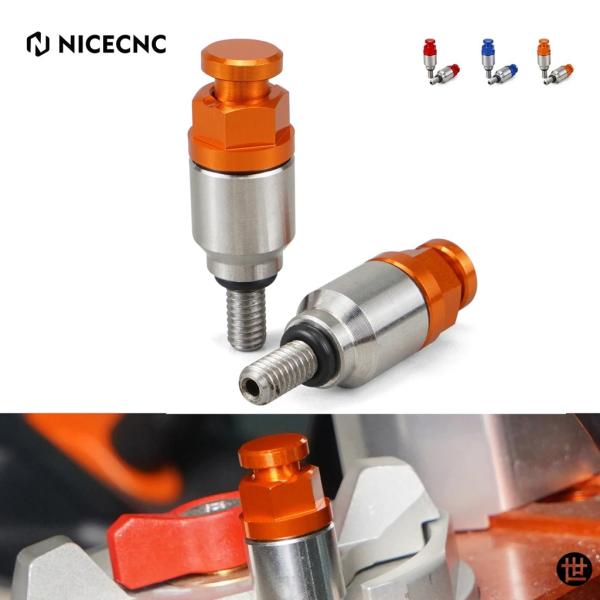 モトクロス用エアプレッシャーブリーダーバルブセットマイクロブリーダーは、フォークキャップにM4X0.7エアブリードスクリューを備えたKTM HUSKY WPまたはMARZOCCHIフォーク用に設計されています-- 状態：100%新品-- 材...