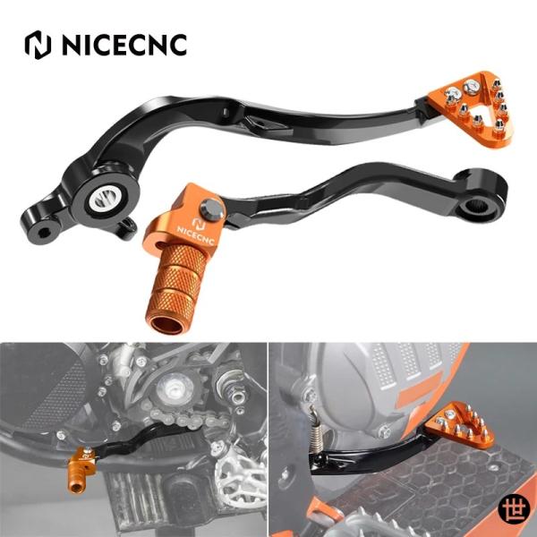 NICE 調整式鍛造アルミブレーキペダルレバー＆シフトレバー KTM HUSQVARNA GASGAS用特徴：【6061鍛造アルミ】ブレーキペダルレバーは、6061鍛造アルミから加工されており、通常のブレーキよりも軽量で頑丈な構造です【2段...