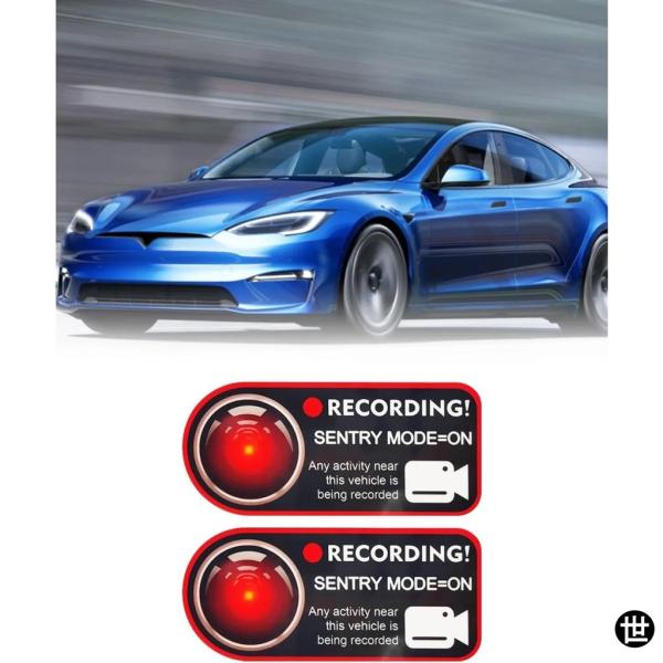 このカーアクセサリー警告ステッカーは2枚パックで、TESLA MODEL 3 Y X S に対応したセントリーモードオンステッカーです読みやすく、目を引く文字が特徴、独自のデザインですセントリーモードオンウィンドウステッカーは工具なしで簡単...