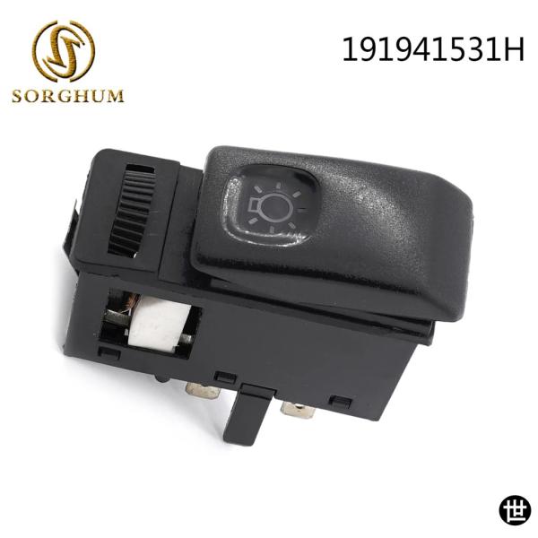 部品がお客様の車両に適合することを100%確実に確認する唯一の方法は、元の部品番号を確認することです製品説明説明SORGHUM 車 ブラック ヘッドライト ヘッドライトスイッチ 191941531H 191941531A VW ゴルフ MK...
