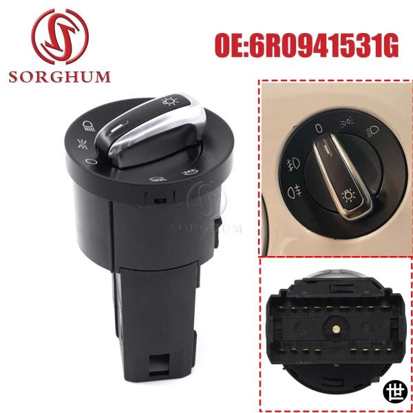 状態：100%新品部品番号：6RD941531G 6R0941531G製品品質：高品質色：写真の通り端子：17ピン対応車種：VW・アウディ車種製品タイプ：ヘッドライトスイッチ操作：ヘッドランプ、フォグランプパッケージ内容：ヘッドライトランプ...