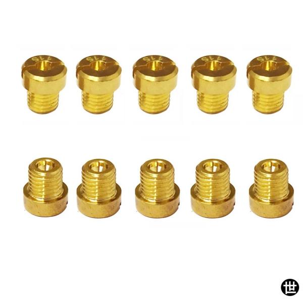 DELLORTOキャブレター M6ネジ 6MMメインジェットキット 10個入り サイズ展開 50〜200 インジェクターノズル説明DELLORTO、BGM、MOTOFORCEキャブレター(17.5MMおよび22MM)のM6ネジメインジェット...