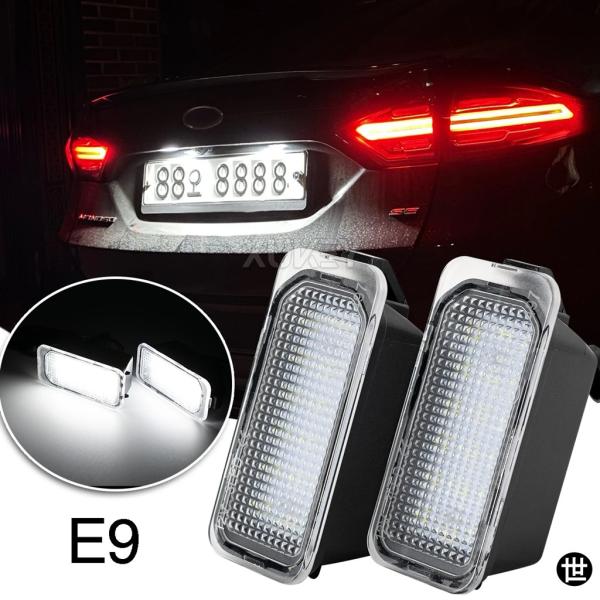 LEDリアナンバープレートライトアセンブリモジュール交換ユニット(ペア)キセノンホワイト 6000K 18SMD純正ハロゲンナンバープレートランプと直接交換可能プラグアンドプレイで使可能参照OE番号：5105886、1423046、1504...