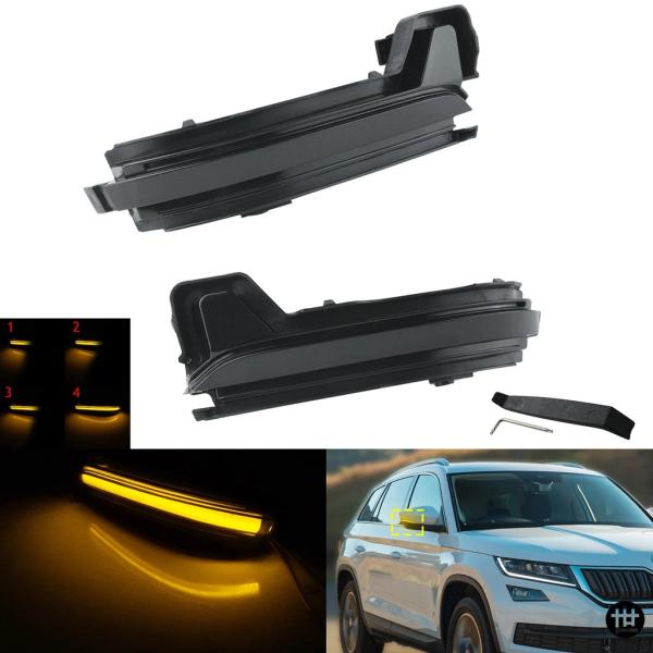 ダイナミックLEDライト搭載高出力1210 SMD LEDチップ搭載このフロントダイナミックLEDウィングミラーウィンカーライトランプの適合：純正OEM在庫メーカー部品番号：565949101、565949102、565949101A、56...