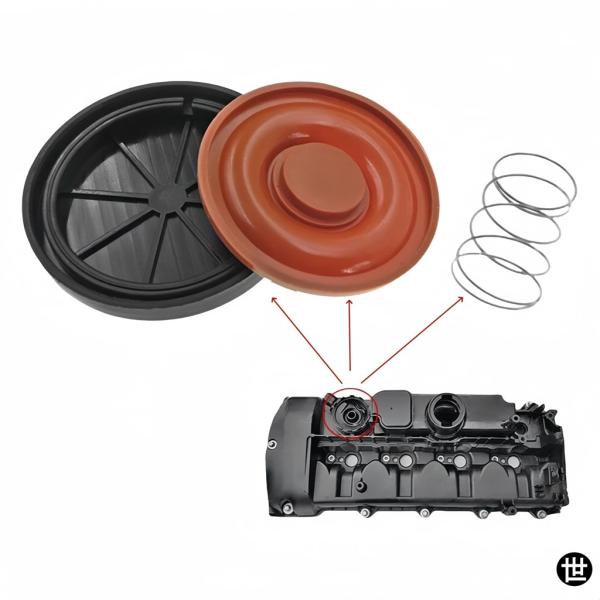 クランクケースベントメンブレン + キャップスプリングキット メルセデス・ベンツ C Eクラス OM646 E220 W204 S204 W211 VF211 S211 2003 - 2009 6460102230OE品番：646 010 ...