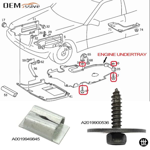 メルセデス・ベンツ CES SL アンダートレイ ギアボックス エンジンカバー スプラッシュシールド 20個入り ネジ10本、ナット10個適合品番：A2019900536 A0019949845適合車種：メルセデス・ベンツメルセデス・ベンツ...