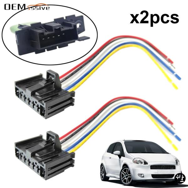 フィアット グランデプントEVOLINEA DOBLOFIORINOQUBO ヒーターブロワーモーターファン抵抗器配線ハーネス 2個このコネクタは、損傷したコネクタや古いコネクタの交換に使します適合車種：フィアット - 4C グランデプント...