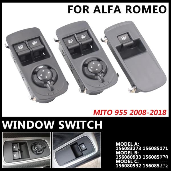 アルファロメオ ミト 955 2008-2018 156083273 156080933 カーアクセサリー工場出荷時テスト済みスイッチタイプ：パワーウィンドウスイッチ取り付けタイプ：直接交換車両への取り付け位置：フロント左右材質：混合アルフ...