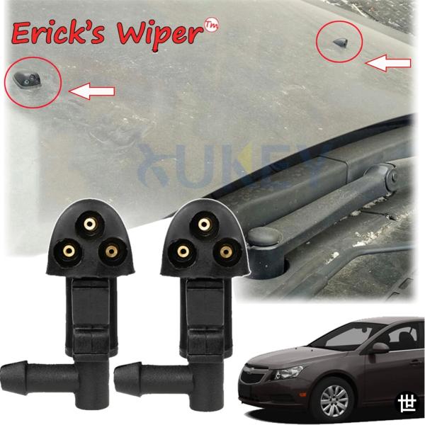Erick's Wiper製 フロントガラスワイパーウォッシャーノズル 2個セット シボレー クルーズ MK1 2008 - 2016年モデル用 OE#94556605