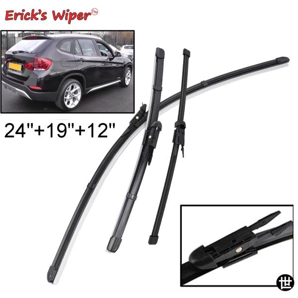 Erick's Wiper製 BMW X1 E84 2009 - 2015用 フロント＆リアワイパーブレードセット フロントガラス/フロントガラス/ウィンドウブラシ 24インチ+19インチ+12イン