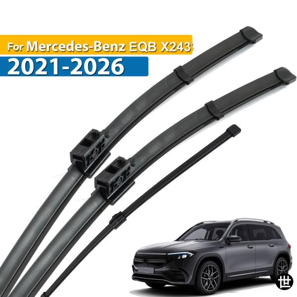Erick's Wiper製フロント＆リアワイパーブレードセット（メルセデス・ベンツ EQB X243 2021 - 2026年モデル用、フロントガラス/フロントガラス/ウィンドウ用、24