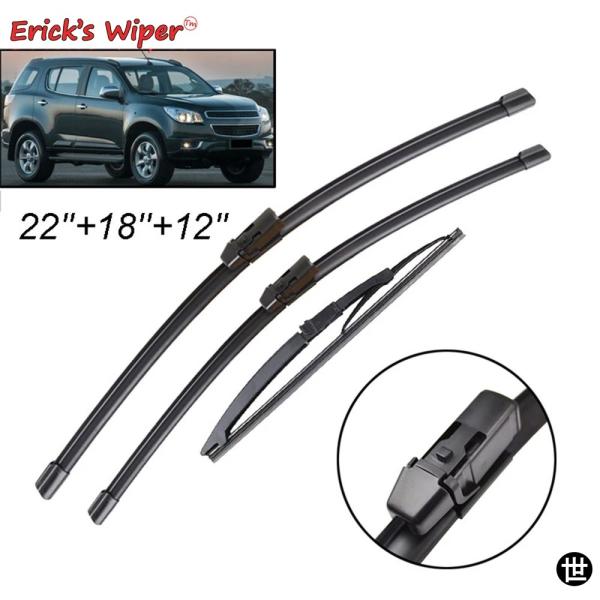 Erick's Wiper製フロント＆リアワイパーブレードセット（シボレー トレイルブレイザー MK2 2012 - 2020年モデル用、フロントガラス/フロントガラス/ウィンドウ 2