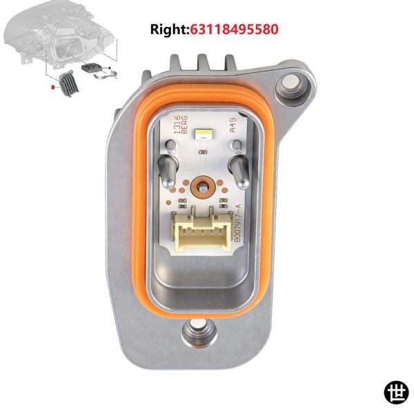 BMW I3 I01 LCI I3S 2017-2020用新型ヘッドライトLEDモジュール デイタイムランニングライト光源 63118495579 63118495580 DRLモジュール