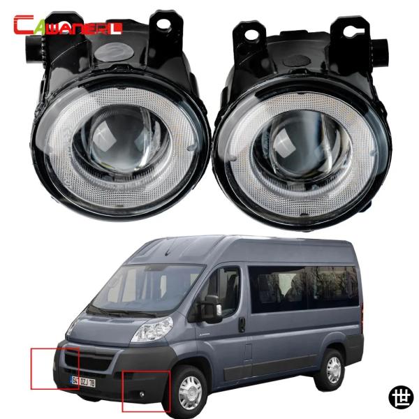 シトロエン ジャンパー 290 295 2012 2013 2014 2015 2016 用 2 X 30W フォグランプアセンブリ 車用 LED レンズ エンジェルアイ デイタイム ランニング ライト DRL