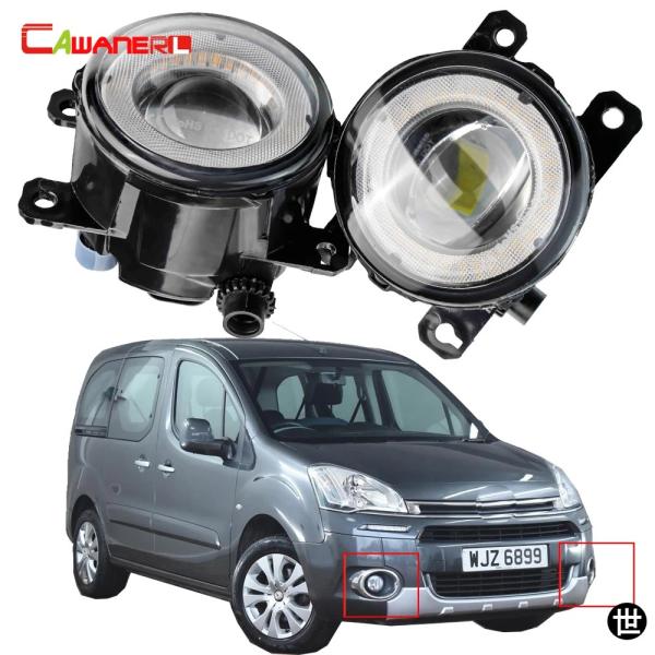 シトロエン ベルランゴ B9 2012 2013 2014 2015 用 2 X 車用 LED フォグランプ アセンブリ エンジェルアイ DRL デイタイム ランニング ライト 30W 8000LM 12V