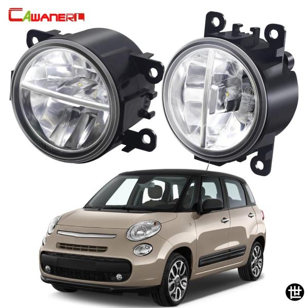 フィアット500L(351_、352_)2012-2022用 2 X 30W H11 LEDフォグランプアセンブリ 車用外部フォグドライビングランプ DRLアクセサリー