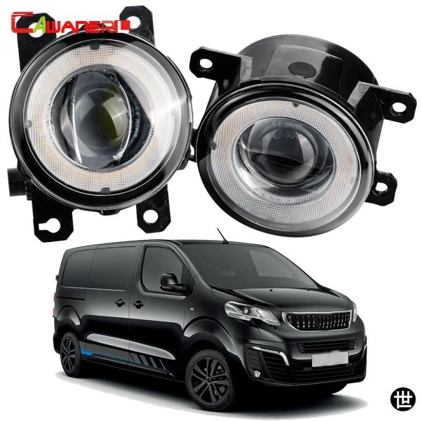 2 X 30W 車用フォグランプ LED エンジェルアイ デイタイムランニングランプ DRL H11 プジョー エキスパート トラベラー 2016 2017 2018 2019 2020 2021 2022