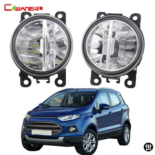 2 X 30W 6000LM LEDフォグライトアセンブリ FORD ECOSPORT 2013 2014 2015 2016 車用フロントフォグデイタイムランニングランプ DRL ホワイトイエロー