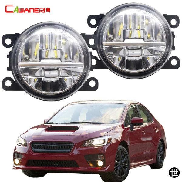 2 X 30W 車用フロントバンパーLEDフォグライトアセンブリ DRL H11 フォグデイタイムランニングランプ スバル WRX 2015 2016 2017 2018 2019 2020用