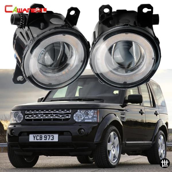 ランドローバー ディスカバリー4 LR4 SUV LA 2010 2011 2012 2013 用 2 X 車用フォグランプアセンブリ LED エンジェルアイ デイタイムランニングライト DRL