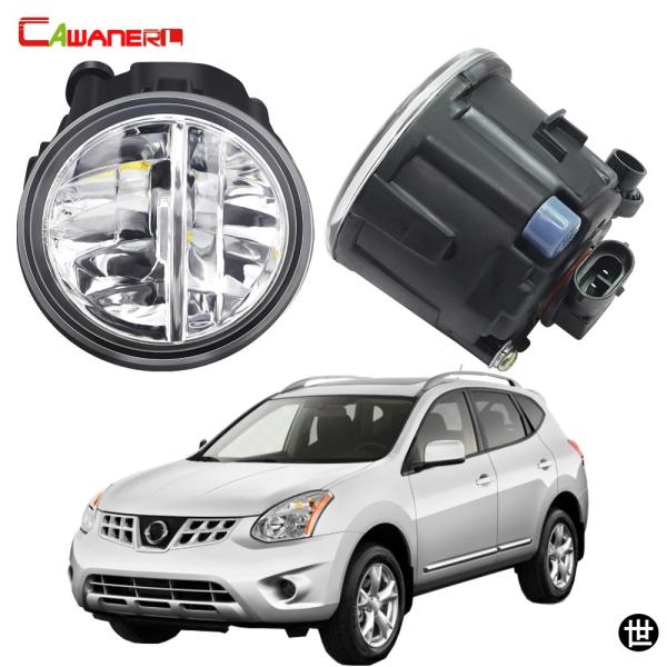 日産ローグ 2010 2011 2012 2013 2014 用 2 X 30W LED フォグランプアセンブリ 6000LM 車用フロントバンパーフォグデイタイムランニングランプ DRL