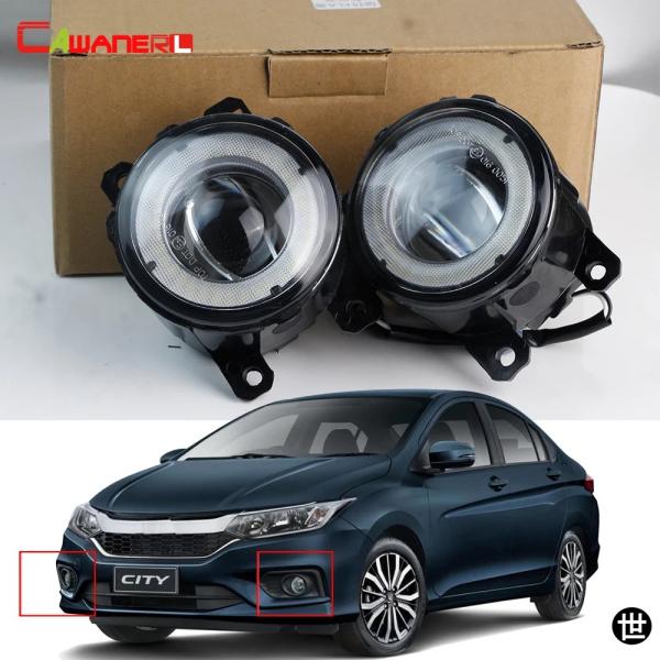 ホンダ シティ、グレース、バラード 2014 2015 2016 2017 2018 用 2 X 車用フォグランプアセンブリ LED エンジェルアイ DRL デイタイムランニングライト 30W H11