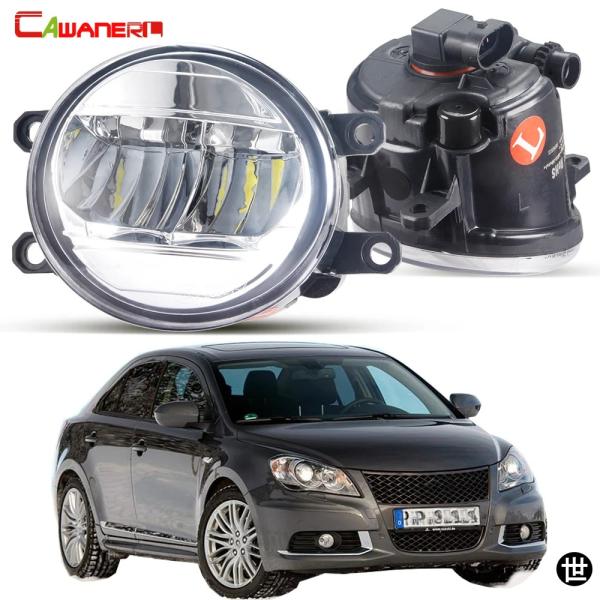2 X 30W 6000LM 車用フロントバンパーフォグライトアセンブリ スズキ キザシ FR セダン 2010-2016 LED フォグ デイタイム ランニング ランプ DRL H11