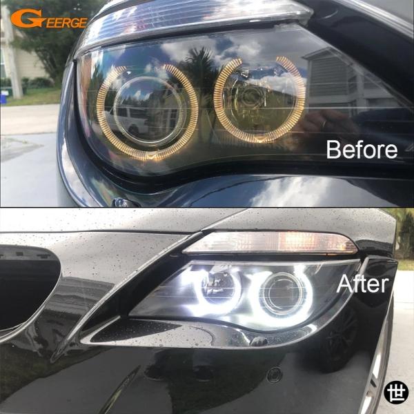 BMW 6シリーズ E63 E64 2003 2004 2005 2006 2007 2008 2009 2010用 デイライト 超高輝度SMD LEDエンジェルアイキット ハロリング