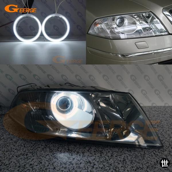 SKODA OCTAVIA MK2 フェイスリフト前モデル 2004-2008 用プロジェクターヘッドライト 超高輝度 CCFL エンジェルアイキット ハロリング