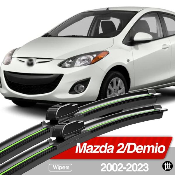 マツダ マツダ2 デミオ 2002-2023 フロントワイパーブレード 2個 フロントガラスウィンドウアクセサリー 2003 2007 2009 2014 2016 2019